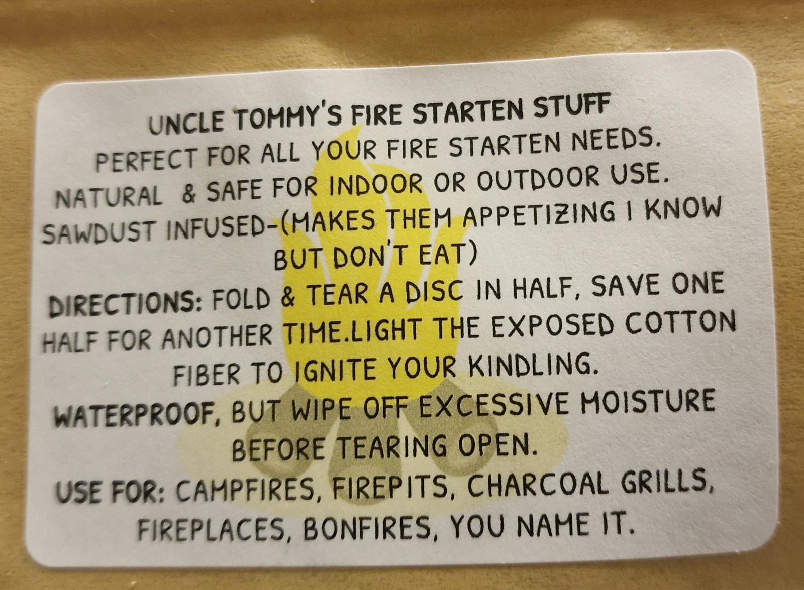 Knivspesialisten. Uncle Tommy's Fire Starten Stuff